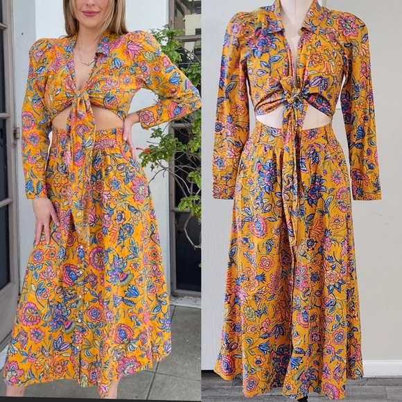 House of Harlow 1960 | Dresses | House Of Harlow 96 Cheyna Orange Midi ...